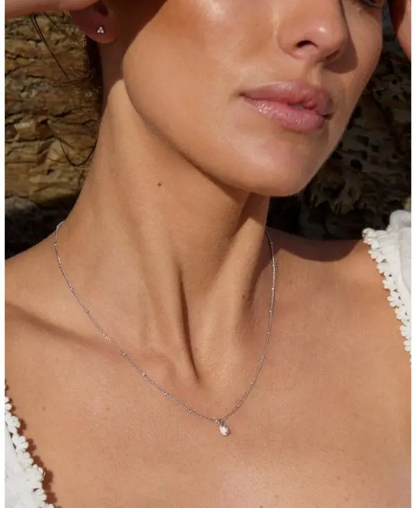 ATOLEA Opal Necklace - Silver