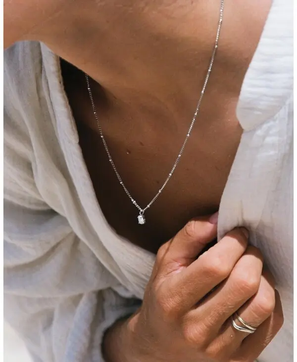 ATOLEA Opal Necklace - Silver