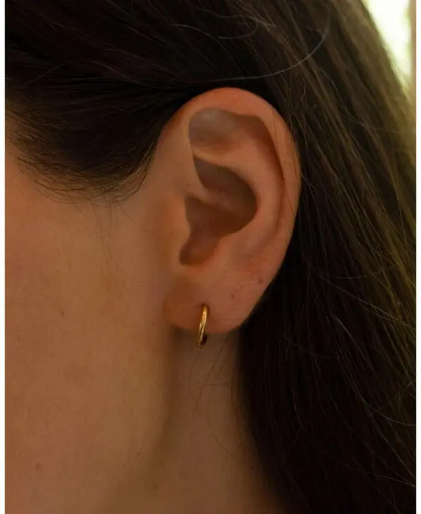 ATOLEA Tiny Huggie Hoops - Gold