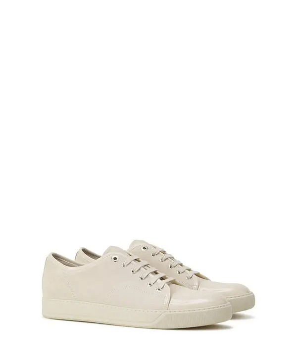 LANVIN Dbb1 Sneakers In Patent Leather And Suede - Light Beige