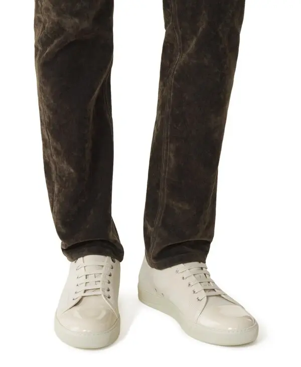 LANVIN Dbb1 Sneakers In Patent Leather And Suede - Light Beige