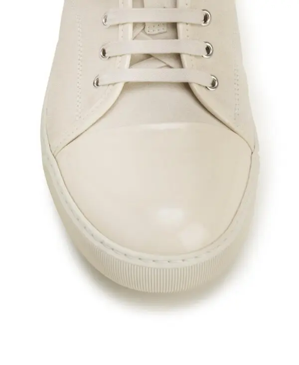 LANVIN Dbb1 Sneakers In Patent Leather And Suede - Light Beige