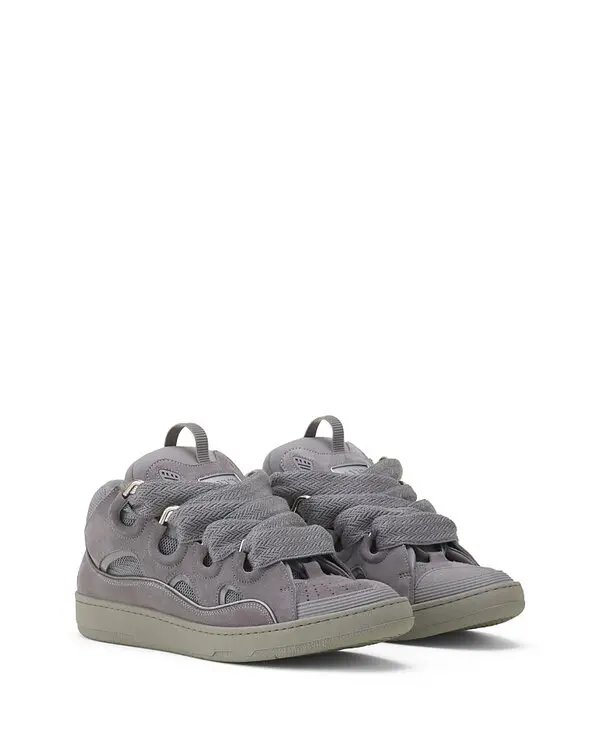 LANVIN Curb Monochrome Suede Sneakers