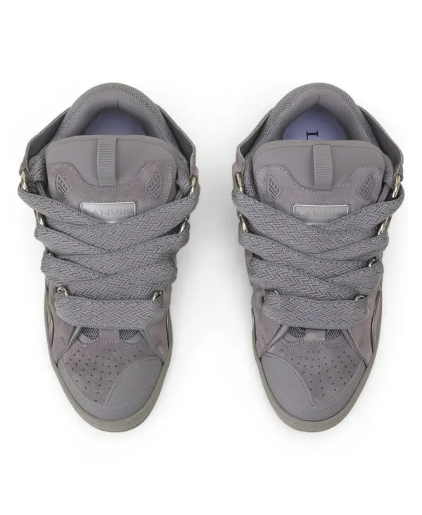 LANVIN Curb Monochrome Suede Sneakers