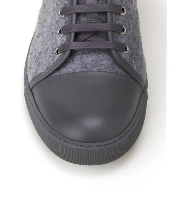 LANVIN Dbb1 Sneakers In Felt And Nappa Leather