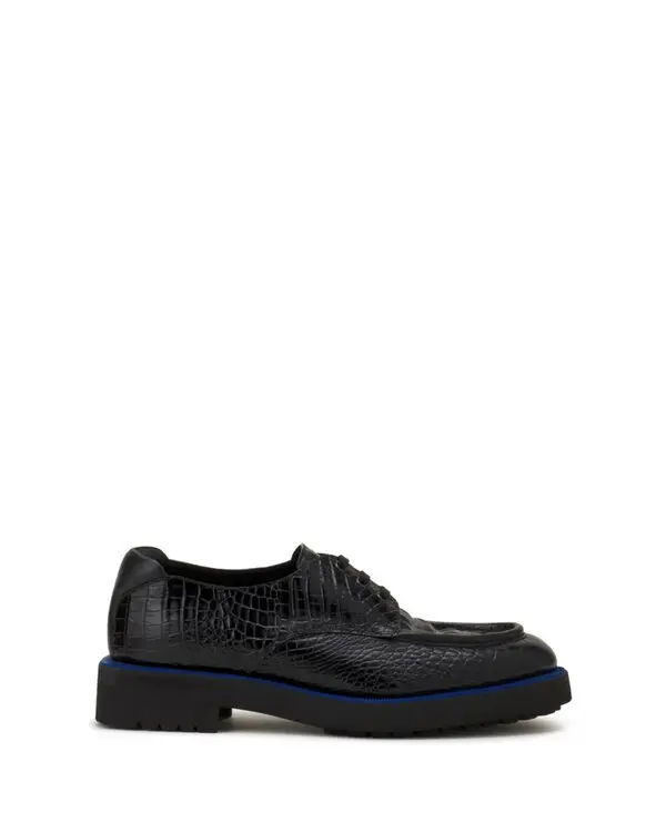 LANVIN Derby Shoes In Crocodile-embossed Leather