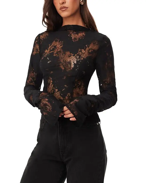 SNDYS. Aisha Lace Top - Black