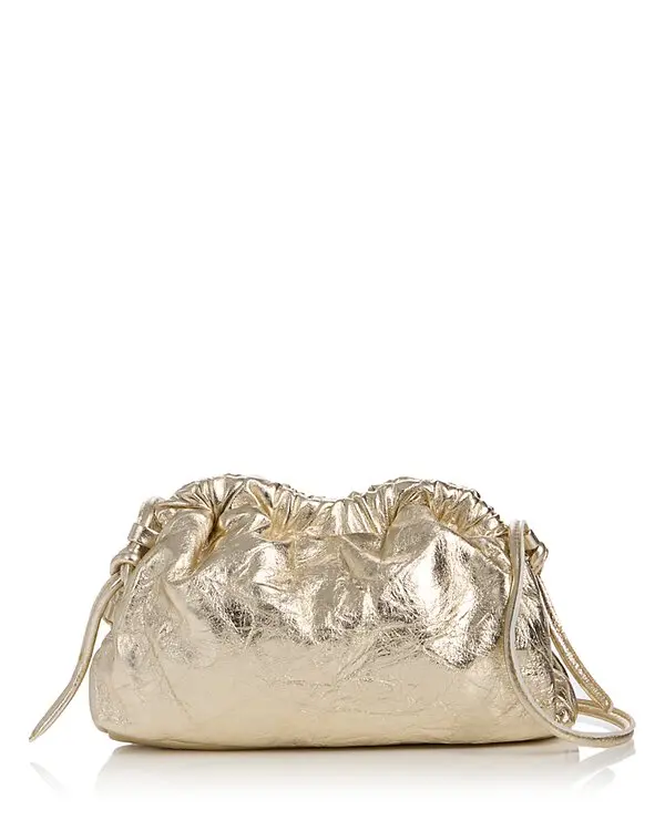 MANSUR GAVRIEL Mini Leather Cloud Clutch - Gold
