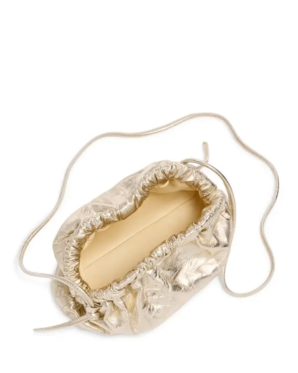 MANSUR GAVRIEL Mini Leather Cloud Clutch - Gold