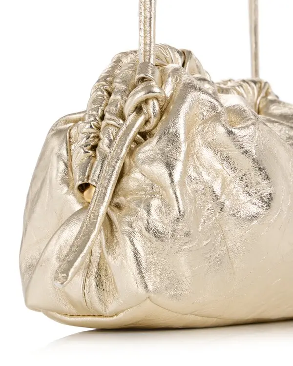 MANSUR GAVRIEL Mini Leather Cloud Clutch - Gold