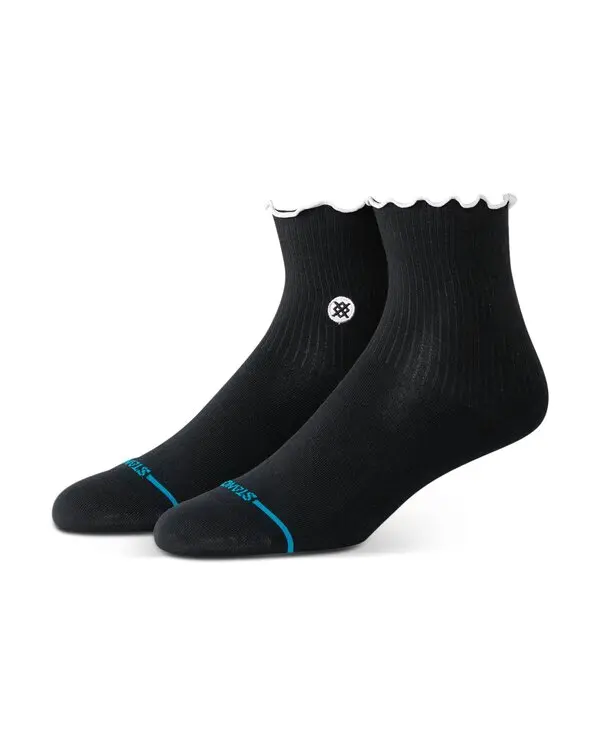 Stance Pop Ruffle Icon Quarter Socks - Black