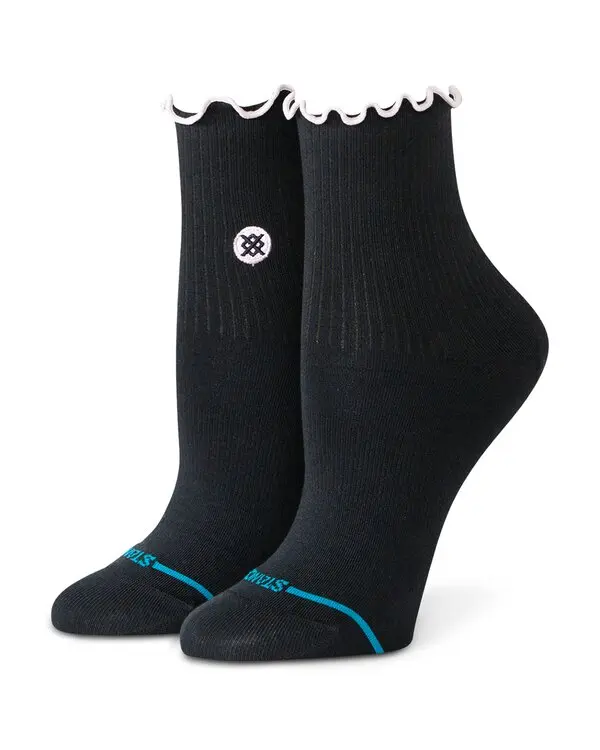 Stance Pop Ruffle Icon Quarter Socks - Black