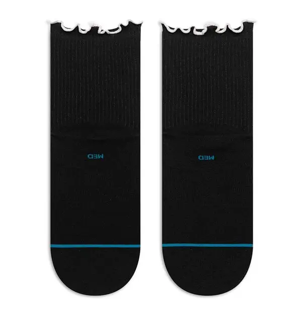 Stance Pop Ruffle Icon Quarter Socks - Black