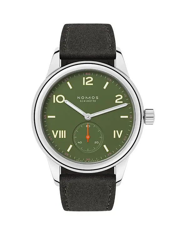 NOMOS GLASHUTTE Club Campus All Olive Watch, 36mm