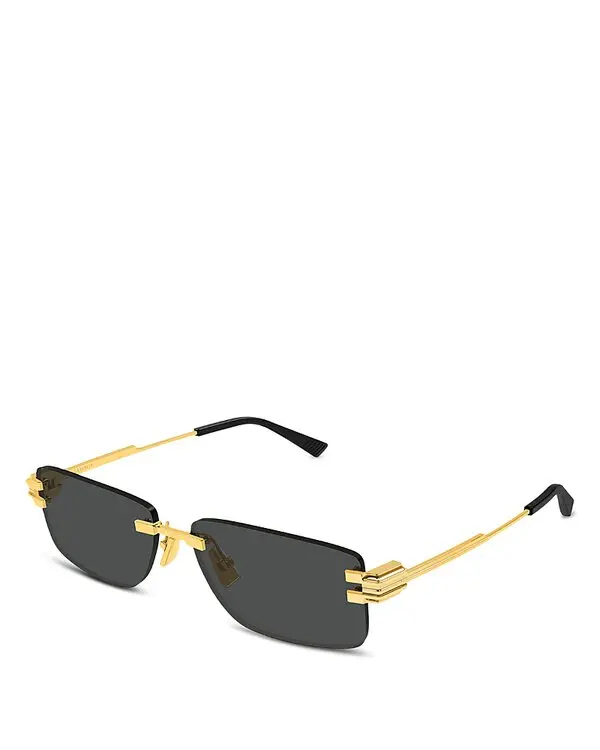Bottega Veneta Square Sunglasses, 58mm - Gold
