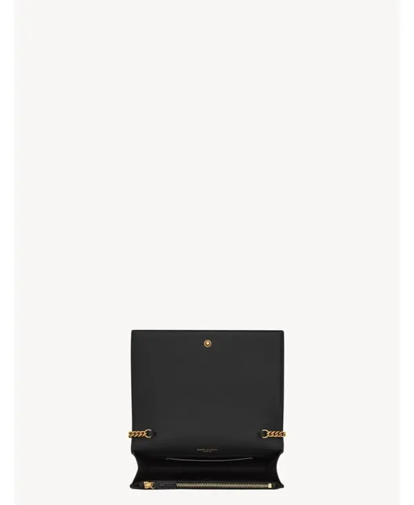Saint Laurent Cassandre Envelope Chain Leather Wallet