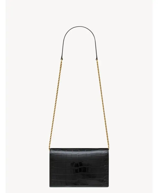 Saint Laurent Cassandre Envelope Chain Leather Wallet
