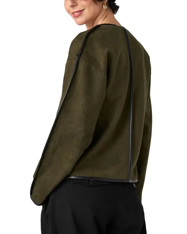 LIVERPOOL Collarless Open Front Jacket