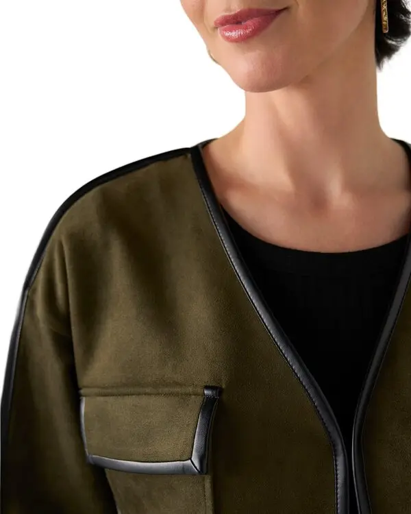 LIVERPOOL Collarless Open Front Jacket