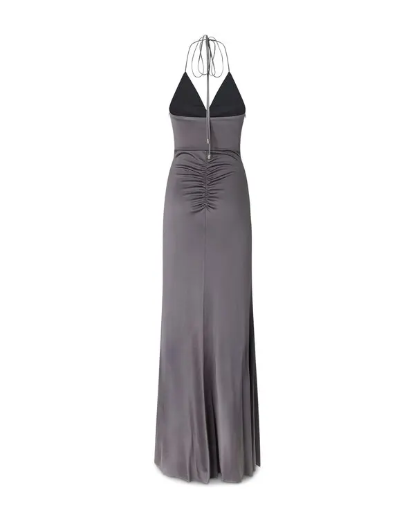 Pinko Galaxy Satin Jersey Halter Dress
