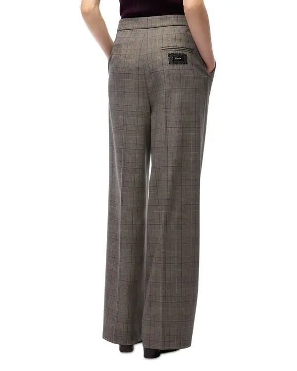 Pinko Plumeria Pleated Wide Leg Pants