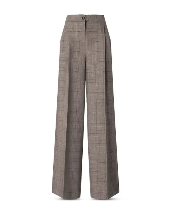 Pinko Plumeria Pleated Wide Leg Pants