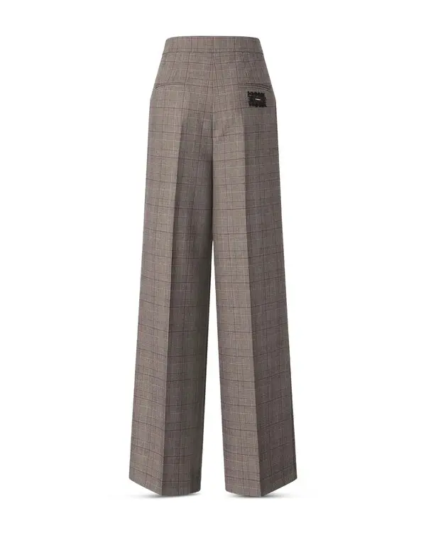 Pinko Plumeria Pleated Wide Leg Pants