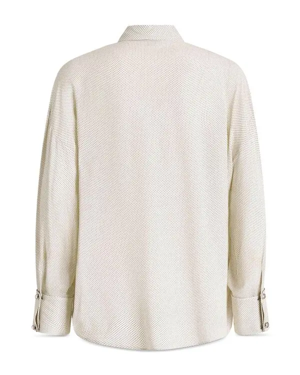 Pinko Colchico Scarf Neck Long Sleeve Blouse