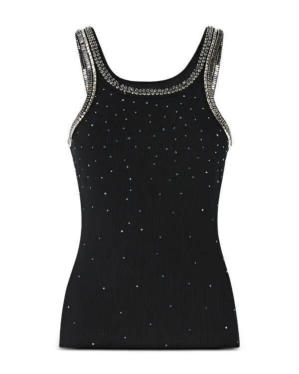 Pinko Coriandoli Cotton Stretch Embellished Tank Top