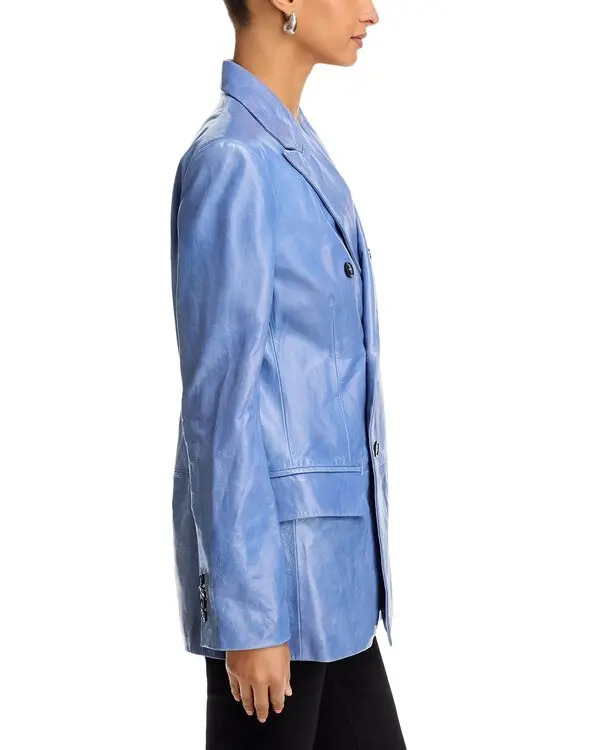 FRAME The Leather Boulevard Blazer