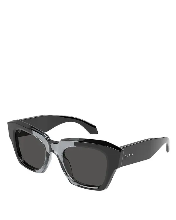 Alaïa Square Sunglasses, 50mm - Black