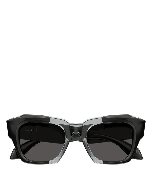 Alaïa Square Sunglasses, 50mm - Black