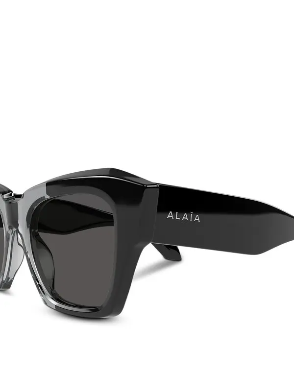 Alaïa Square Sunglasses, 50mm - Black