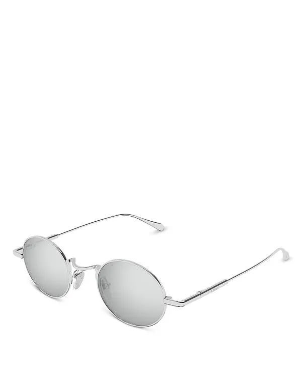 Chloé Round Mirrored Sunglasses, 44mm - Silver