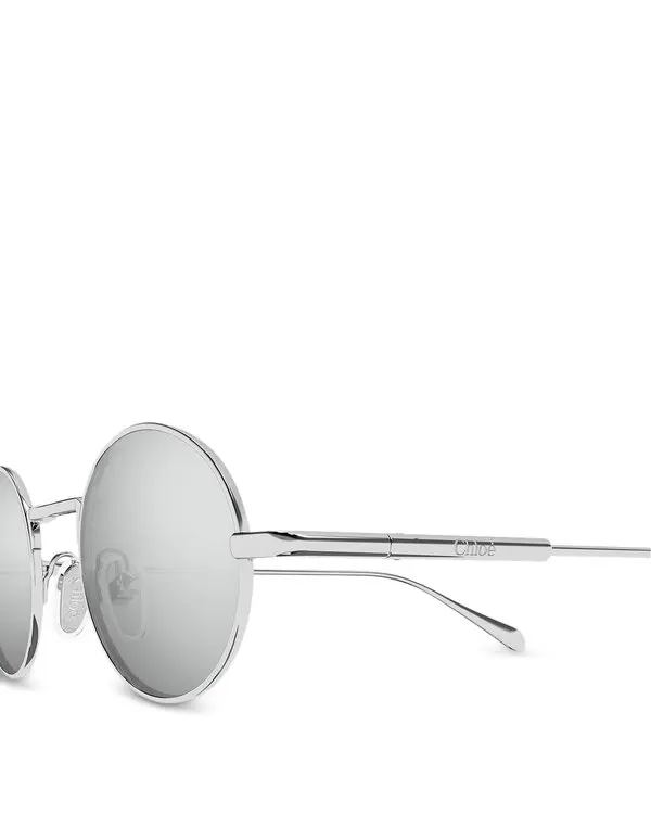 Chloé Round Mirrored Sunglasses, 44mm