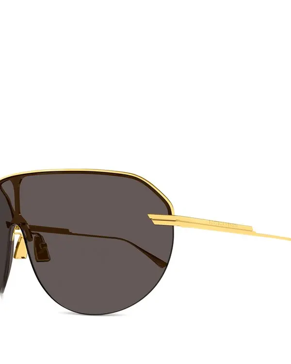 Bottega Veneta Long Ribbon Shield Sunglasses, 99mm