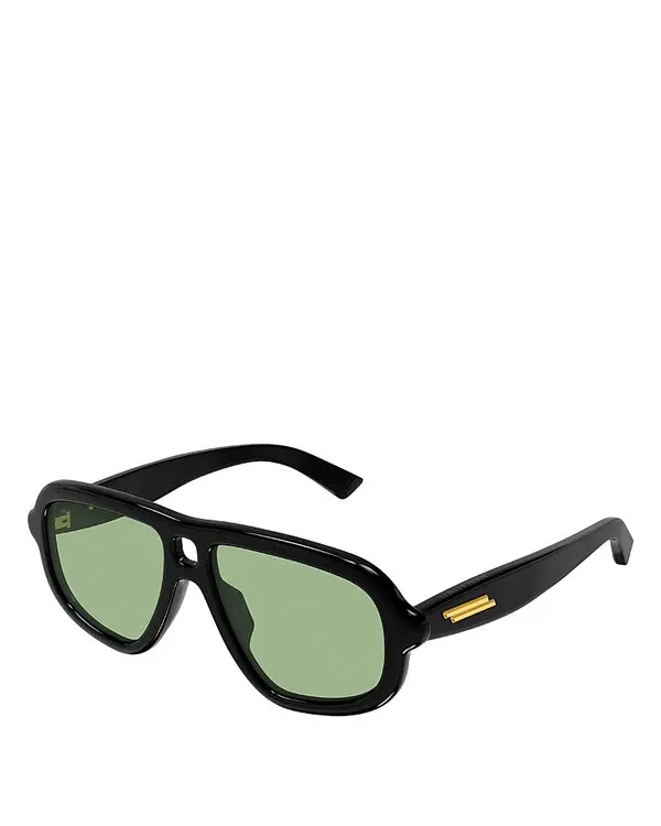 Bottega Veneta Sophia Ribbon Pilot Sunglasses, 53mm - Black