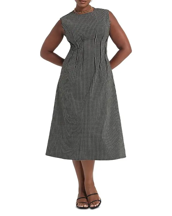 ESTELLE Bobbie Pleated Waist Midi Dress