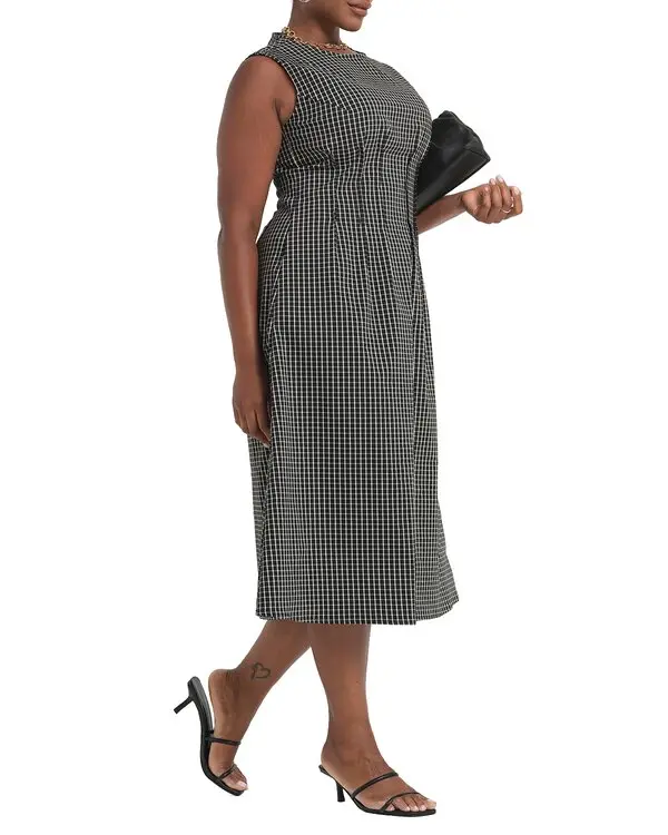 ESTELLE Bobbie Pleated Waist Midi Dress