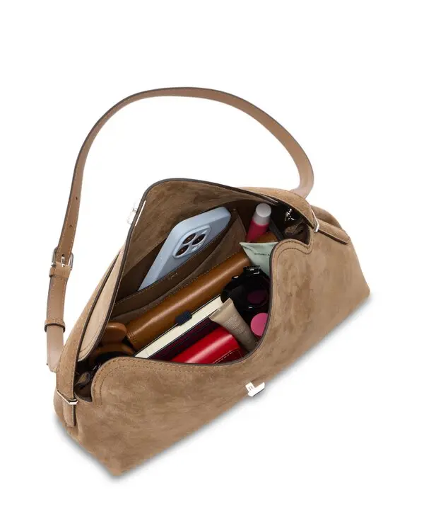 TOTEME T-lock Suede Top Handle Bag