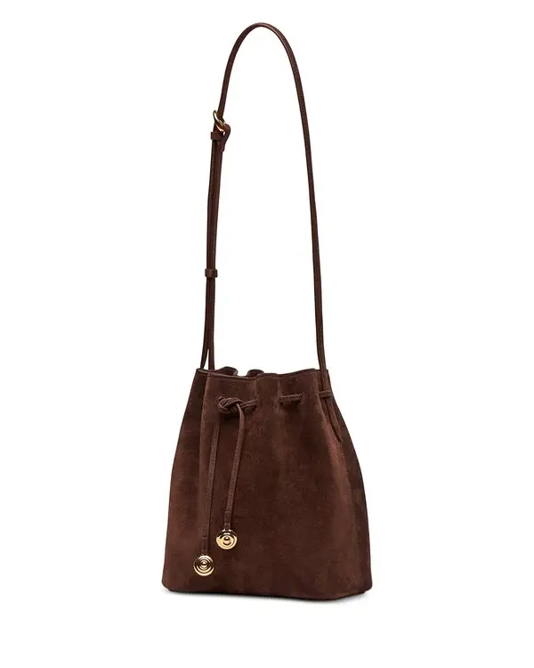 LIFFNER Charm Small Suede Shoulder Bag - Dark Brown
