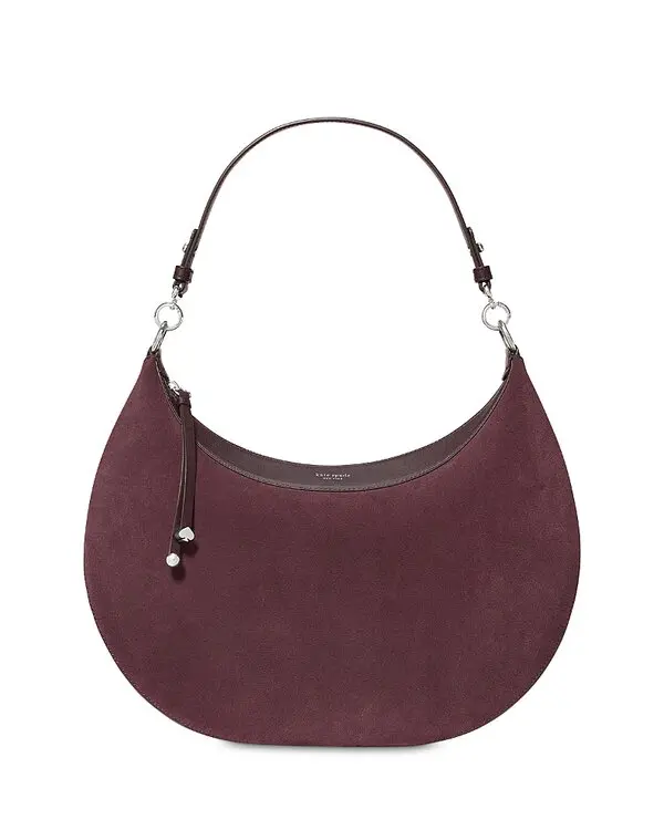Kate Spade New York Liv Large Suede Shoulder Bag - Blackberry