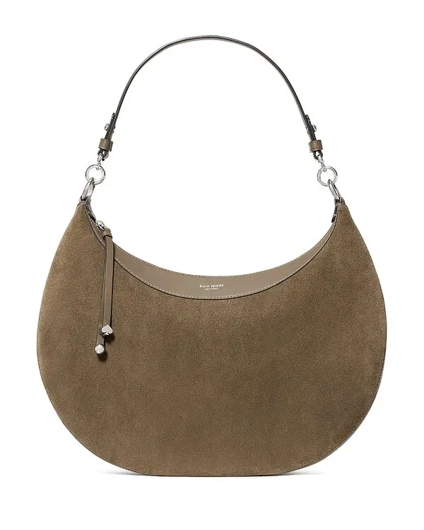 Kate Spade New York Liv Large Suede Shoulder Bag - Driftwood