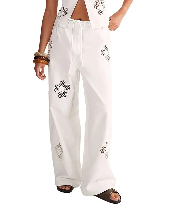 Nasty Gal Floral Cutwork Cargo Pants Co-ord