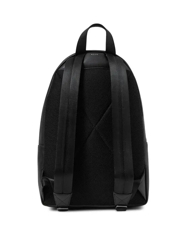 REISS Drew Leather Backpack - Black