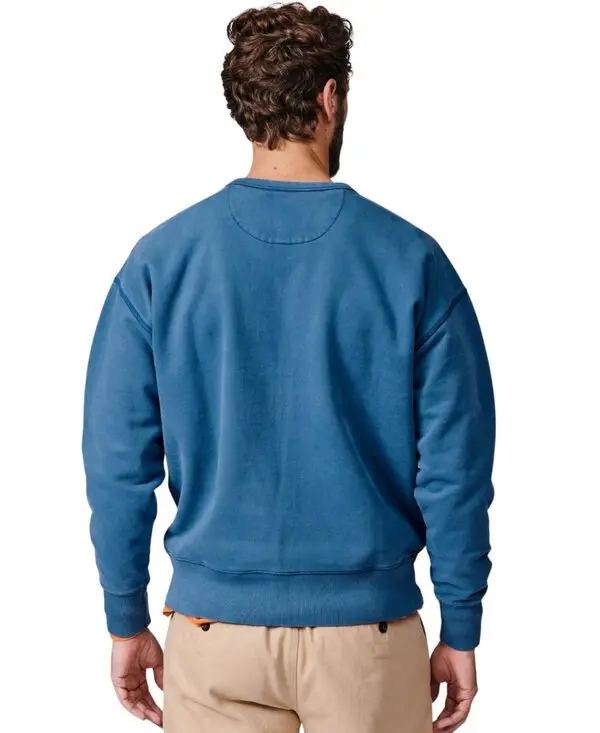 Aubin Brandon Crew Neck Relaxed Sweatshirt - Washed Cobalt