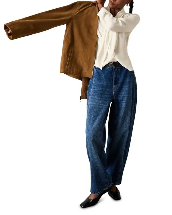 Whistles Tie Neck Crepe Blouse