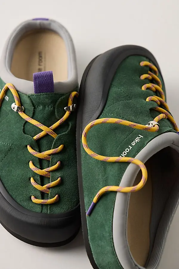 HIKE ROOM Ever Rest Slip-on Mules - Pine Green