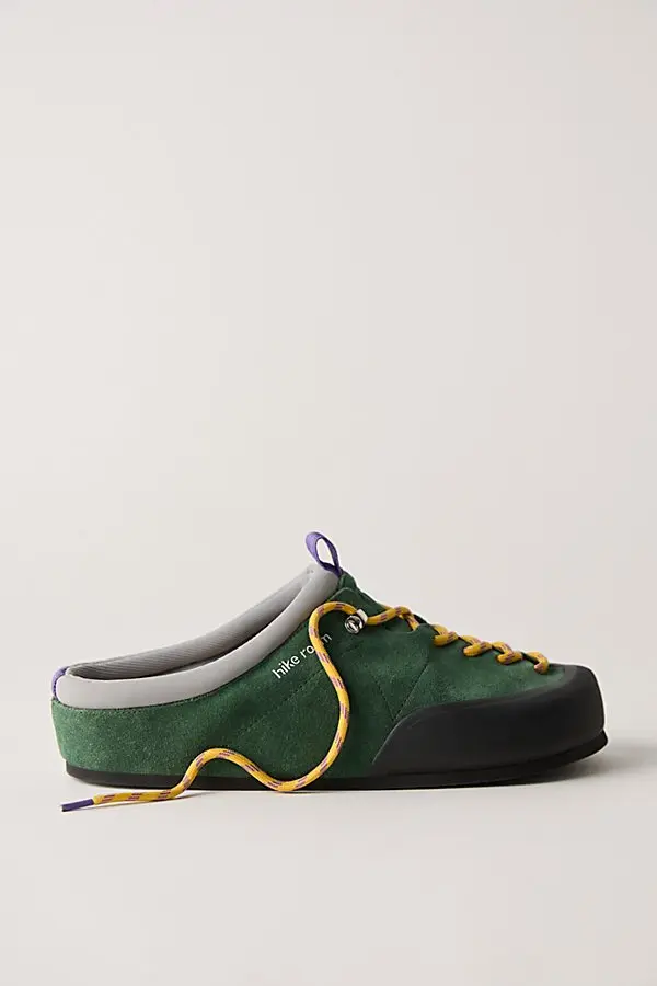 HIKE ROOM Ever Rest Slip-on Mules - Pine Green