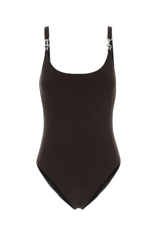 Tory Burch Dark Stretch Nylon Swimsuit - Brown